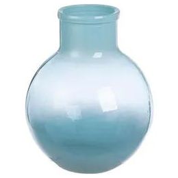 Tischvase Gilde "Vase bauchig "Novelle", blau, B:29cm H:59cm T:29cm &Oslash;:29cm, Glas, Vasen