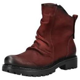 Stiefelette Josef Seibel "Josef Seibel Stiefelette Leder", Damen, Gr. 39, rot (bordeaux), Leder, Schuhe Stiefelette