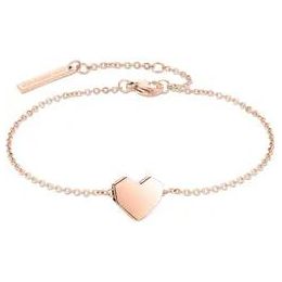 Armband Liebeskind Berlin "Schmuck Edelstahl Armkette Urban Heart Herz", rosa (ros&eacute;goldfarben), Armb&auml;nder, Damen, 21cm, Edelstahl, Armband