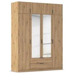 Kleiderschrank Rauch "Dreht&uuml;renschrank Schrank Garderobe Ankleide Schlafzimmer LAGOA", eiche artisan, B:181cm H:235cm T:54cm, Holzwerkstoff, Schr&auml;nke, Kleiderschrank, ger&auml;umige Schubladen, 3 Breiten, optional mit Aufsatz MADE IN GERMANY