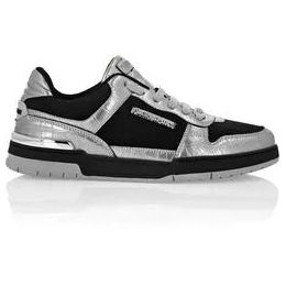 Sneaker Plein Sport "Lo-Top Turnschuhe", Damen, Gr. 41, Normalschaft, silber (0270, schwarz, silber), Schuhe Sneaker