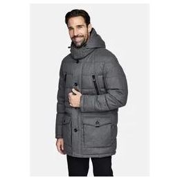 Parka NEW CANADIAN "Weatherproof", Herren, Gr. 48, grau, 100% Polyester, unifarben, lang, ohne Ausschnitt, Jacken Parka, mit Fleece-Einsatz am Innenkragen