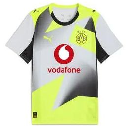 Trainingsshirt Puma "Borussia Dortmund 25/26 Ausw&auml;rtstrikot Herren", Herren, Gr. M, silber mist gelb alert gray, 100% Polyester, bedruckt, regular fit, Rundhals, Shirts