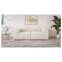 Big-Sofa s.Oliver "EMMERIK Designersofa, 3-Sitzer mit Wellenfederung, B/T/H: 242/98/73 cm", beige (creme), B:242,5cm H:73cm T:98cm, 100% Polyester, Sofas, Big-Sofa, hoher Sitzkomfort, gem&uuml;tlich und modern, auch in Cord