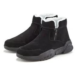 Stiefelette Vivance, Damen, Gr. 38, schwarz, Obermaterial: 100% Rindsleder. Decksohle: 100% Textilmaterial. Futter: 100% Textilmaterial. Laufsohle: 100% Synthetik, Veloursleder, unifarben, Basic, Schuhe Stiefelette, aus Veloursleder und mit Warmfutter, Winterstiefel, Stiefel, Boots