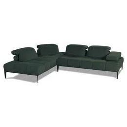 Ecksofa Calia italia "Skyline, Made in Italy, Design-Sofa, L-Form, mit Sitztiefenverstellung", gr&uuml;n, B:300cm H:77cm T:224cm, Sofas, Ecksofa, verstellbare Armlehne und Kopfst&uuml;tze f&uuml;r maximalen Komfort