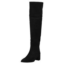 H&ouml;gl Overkneestiefel H&Ouml;GL "H&ouml;gl Stiefel Veloursleder", Damen, Gr. 37, schwarz, Veloursleder, Schuhe