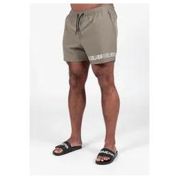 Badeshorts GORILLA WEAR, Herren, Gr. M, US-Gr&ouml;&szlig;en, grau (taupe), 92% Polyester, 8% Elasthan, Badehosen Badeshorts, mit schnelltrocknendem Material
