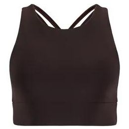 Sport-Bustier WINSHAPE "Functional Comfort Sport-BH SB103C", Damen, Gr. S, Normalgr&ouml;&szlig;en, espresso, 85% Polyester, 15% Elasthan, BHs, mit R&uuml;cken-Applikation