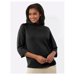 3/4-Arm-Shirt Inspirationen "Rollkragen-Shirt", Damen, Gr. 38, schwarz, 50% Modal, 44% Polyester, 6% Elasthan, unifarben, Shirts 3/4-Arm-Shirt