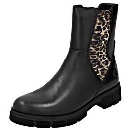 Stiefelette Remonte "Remonte Stiefelette Leder/Textil", Damen, Gr. 39, schwarz (schwarz kombi), Leder, Textil, Schuhe Stiefelette