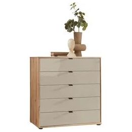 Schubkastenkommode Wiemann "Cardiff Sideboard, W&auml;scheschrank, teilmassiv Bianco-Eiche, Schubladen", braun, B:80cm, Sideboards, Schubk&auml;sten inklusive Selbsteinzug und D&auml;mpfung
