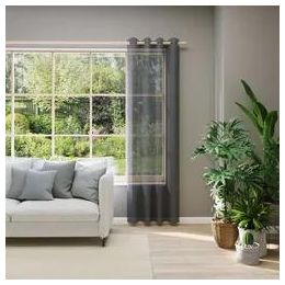 Neutex for you! Vorhang nach Ma&szlig; NEUTEX FOR YOU "EVA", grau (dunkelgrau), B:950cm H:200cm, Obermaterial: 100% Polyester, Gardinen nach Ma&szlig;, Uni-Voile mit elegantem Glanz