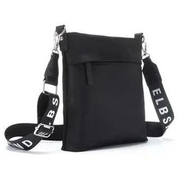 Umh&auml;ngetasche ELBSAND "Schultertasche", Damen, Gr. B/H/T: 23cm x 25cm x 4cm, schwarz, Stoff, Textil, unifarben, Taschen Umh&auml;ngetasche, Minibag, Handtasche, Crossbody Bag VEGAN
