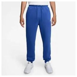 Sporthose Nike SPORTSWEAR "M NK CLUB BB JOGGER", Damen, Gr. L, N-Gr, wei&szlig; (game royal, game royal, wei&szlig;), Obermaterial: 80% Baumwolle, 20% Polyester, Hosen Sporthose, aus angerautem Fleece, mit elastischem Bund und Kordelzug