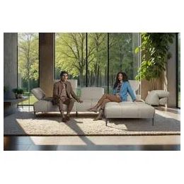 Ecksofa Calia italia "Skyline, Made in Italy, Design-Sofa, L-Form, mit Sitztiefenverstellung", beige, B:300cm H:77cm T:224cm, Sofas, Ecksofa, verstellbare Armlehne und Kopfst&uuml;tze f&uuml;r maximalen Komfort