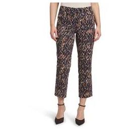 B&uuml;gelfaltenhose Betty Barclay "Damen mit B&uuml;gelfalte", Damen, Gr. 44, Normalgr&ouml;&szlig;en, blau (dunkelblau, braun), Obermaterial: 97% Baumwolle, 3% Elasthan, Basic, relaxed fit 3/4-L&auml;nge, Hosen