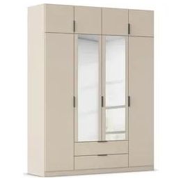 Kleiderschrank Rauch "Dreht&uuml;renschrank Schrank Garderobe Ankleide Schlafzimmer LAGOA", beige (champagner), B:181cm H:235cm T:54cm, Holzwerkstoff, Schr&auml;nke, Kleiderschrank, ger&auml;umige Schubladen, 3 Breiten, optional mit Aufsatz MADE IN GERMANY