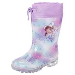 Gummistiefel Disney "FROZEN", M&auml;dchen, Gr. 25, lila, Synthetik, Schuhe Gummistiefel, mit cooler Blinkfunktion