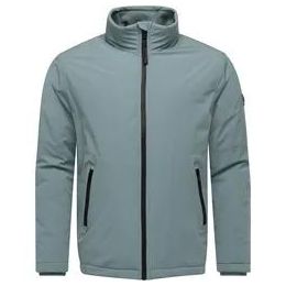 Outdoorjacke Ragwear "Colwie Warm YOUMODO", Herren, Gr. 4XL (60), blau (graublau), Obermaterial: 90% Nylon, 10% Elasthan. Innenfutter: 100% Polyester. Wattierung: 100% Polyester, Basic, gerade h&uuml;ftbedeckend, hoch geschlossener Ausschnitt, &Auml;rmel ohne &Auml;rmelschlitz B&uuml;ndchen, Jacken Outdoorjacke, Wasserdichte Winterjacke mit hohem Kragen