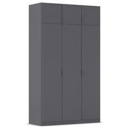 Kleiderschrank Rauch "Dreht&uuml;renschrank Schrank Garderobe Ankleide Schlafzimmer LAGOA", graumetallic, B:136cm H:235cm T:54cm, Holzwerkstoff, Schr&auml;nke, Kleiderschrank, moderne Kantengriffe aus Metall, optional mit Aufsatz MADE IN GERMANY