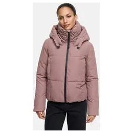 Winterjacke Marikoo "Ninikaa", Damen, Gr. XL, mauve, Obermaterial: 100% Polyester; Futter: 100% Polyester; Wattierung: 100% Polyester; &Auml;rmelfutter: 100% Polyester, Jacken Winterjacke, kurze Winterjacke mit extra hohem Windschutzkragen