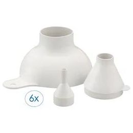Trichter Ruco "6- teiliges Set in 3 Gr&ouml;&szlig;en", wei&szlig;, Kunststoff, Trichter, Trichter, Pulvertrichter, Trichter-Set, Made in Germany