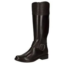 Stiefel Caprice "Caprice Stiefel Leder", Damen, Gr. 38,5, schwarz, Leder, Schuhe Stiefel