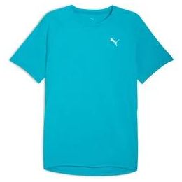 Laufshirt Puma "M RUN VELOCITY TEE (POLY)", Herren, Gr. XL, blau (speed blau), Web, Obermaterial: 100% Polyester, unifarben, regular fit normal, Rundhals, Shirts Laufshirt, ergonomische Schnittf&uuml;hrung, DryCELL Technologie, Flatlock-N&auml;hte
