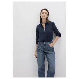 Langarmbluse Mavi "LONG SLEEVE SHIRT", Damen, Gr. XL, blau (navy blazer), 100% Lyocell, unifarben, normal lang, eng 1-Knopf-Manschette, Blusen, Bluse Langarm