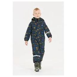 Schneeoverall ZIGZAG "Tower", Kinder, Gr. 122, EURO-Gr&ouml;&szlig;en, dunkelblau, orange, 100% Polyester, lang, Overalls, mit wasser- und winddichter TPU-Membran