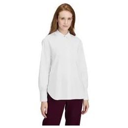 BETTY & CO Longbluse BETTY & CO "Damen langarm", Damen, Gr. 46, wei&szlig;, Obermaterial: 70% Baumwolle, 27% Polyester, 3% Elasthan, gerade normal, Blusen Longbluse