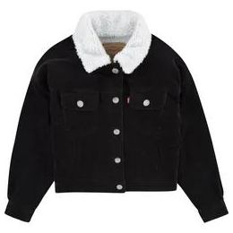 Levi's Cordjacke LEVI'S KIDS "LVG BABY BAGGY CORDUROY TRUCKE", M&auml;dchen, Gr. 10 (140), schwarz, Web, Obermaterial: 98% Baumwolle, 2% Elasthan, unifarben, Jacken, mit Fellimitatkragen, for Girls