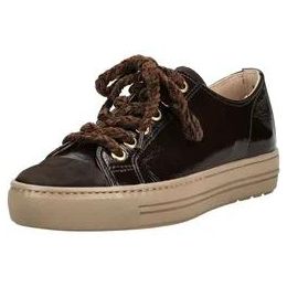Sneaker Paul Green "Paul Green Sneaker Leder", Damen, Gr. 38, braun, Leder, Schuhe Sneaker