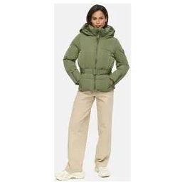 Winterjacke Marikoo "Aleynaa", Damen, Gr. L, gr&uuml;n (oliveleaf), Obermaterial: 100% Polyester; Innenseite: 100% Polyester; Futter: 100% Polyester, Jacken Winterjacke, mit extra hohem Kragen und elastischem Tailleng&uuml;rtel