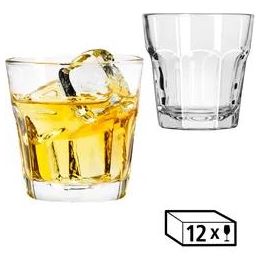 Gl&auml;ser-Set Libbey "Rocks Glas -GIBRALTAR- 207 ml, &Oslash;: 8 cm, H: 8 cm, 12er Set", transparent, H:8cm &Oslash;:8cm, Glas, Trinkgef&auml;&szlig;e, hochwertig verarbeitet, im modernen Design