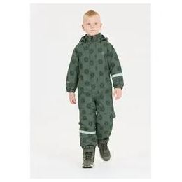 Schneeoverall ZIGZAG "Tower", Kinder, Gr. 128, EURO-Gr&ouml;&szlig;en, tannengr&uuml;n, 100% Polyester, lang, Overalls, mit wasser- und winddichter TPU-Membran
