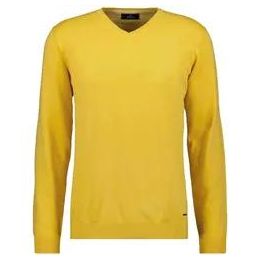 V-Ausschnitt-Pullover Ragman, Herren, Gr. 54, gelb (zitrone, 532), 95% Baumwolle 5% Cashmere, V-Ausschnitt, Pullover