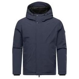 Outdoorjacke Ragwear "Saqon YOUMODO", Herren, Gr. S (48), blau (navy), Obermaterial: 90% Nylon, 10% Elasthan. Innenfutter: 100% Polyester. Wattierung: 100% Polyester, gerade h&uuml;ftbedeckend, hoch geschlossener Ausschnitt, &Auml;rmel ohne &Auml;rmelschlitz abgesteppte Kante, Jacken Outdoorjacke, Wasserfeste Herren Jacke mit Kapuze