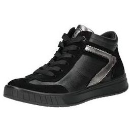 Sneaker Ara "Ara Sneaker Leder", Damen, Gr. 39, schwarz (schwarz kombi), Leder, Schuhe Sneaker