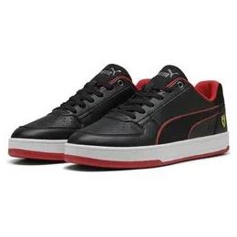 Sneaker Puma "Scuderia Ferrari Caven 2.0 Sneakers Erwachsene", Damen, Gr. 44, schwarz (schwarz rosso corsa rot), Obermaterial: Kuhleder, Synthetik, Textil. Futter: Textil. Innensohle: Textil. Laufsohle: Gummi, Schuhe Sneaker