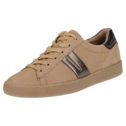 Sneaker Paul Green "Paul Green Sneaker Leder", Damen, Gr. 38, nut, Leder, Schuhe Sneaker