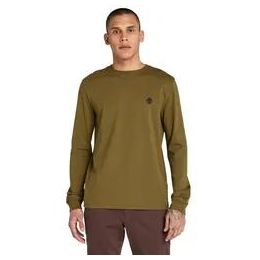Langarmshirt Timberland "DUNSTAN RIVER Long Sleeve Tee", Herren, Gr. XL, schwarz olive, Jersey, Obermaterial: 100% Baumwolle, Rundhals, Shirts Langarmshirt, mit Logostickerei, Rundhalsausschnitt, aus Baumwolle, pflegeleicht