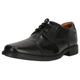 Schn&uuml;rschuh Clarks "Tilden", Herren, Gr. 45, schwarz, Leder, Schuhe Schn&uuml;rschuh, im klassischen Design
