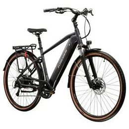 E-Bike KROSS "E-Trekkingbike Herren Trans Hybrid 1.0 28" graphitgrau 8 G&auml;nge" Gr. 43, grau (graphitgrau, grau), Elektrofahrr&auml;der, Herren, 43cm, 28 Zoll (71,12cm), Pedelec, Elektrofahrrad f&uuml;r Herren