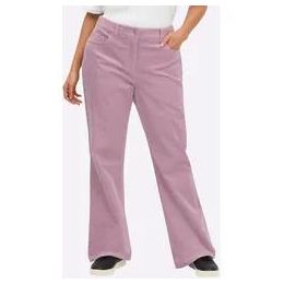 Cordhose sheego, Damen, Gr. 44, Normalgr&ouml;&szlig;en, mauve, 98% Baumwolle, 2% Elasthan, unifarben, Hosen Cordhose