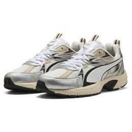 Sneaker Puma "Milenio Tech Sneakers Erwachsene", Damen, Gr. 40, silber (warm wei&szlig; silber metallic), Obermaterial: Textil, Synthetik. Futter: Textil. Innensohle: Textil. Laufsohle: Gummi, Schuhe Sneaker