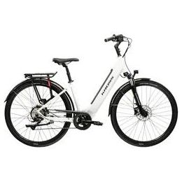 E-Bike KROSS "E-Trekkingbike Damen Trans Hybrid 1.0 28" wei&szlig; 8 G&auml;nge" Gr. 48, wei&szlig; (wei&szlig;, wei&szlig;), Elektrofahrr&auml;der, Damen, 48cm, 28 Zoll (71,12cm), Pedelec, Elektrofahrrad f&uuml;r Damen