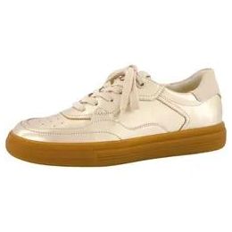 Sneaker Paul Green "Paul Green Sneaker Leder", Damen, Gr. 40, silber (platin), Leder, Schuhe Sneaker