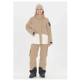 Skijacke SLOPE "Kenai", Damen, Gr. XXXS, grau (beige, braun), 100% Polyester, mehrfarbig, normal, ohne Ausschnitt, Jacken Skijacke, mit wind- und wasserabweisenden Eigenschaften